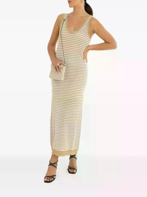 Brunello Cucinelli Striped Midi Dress