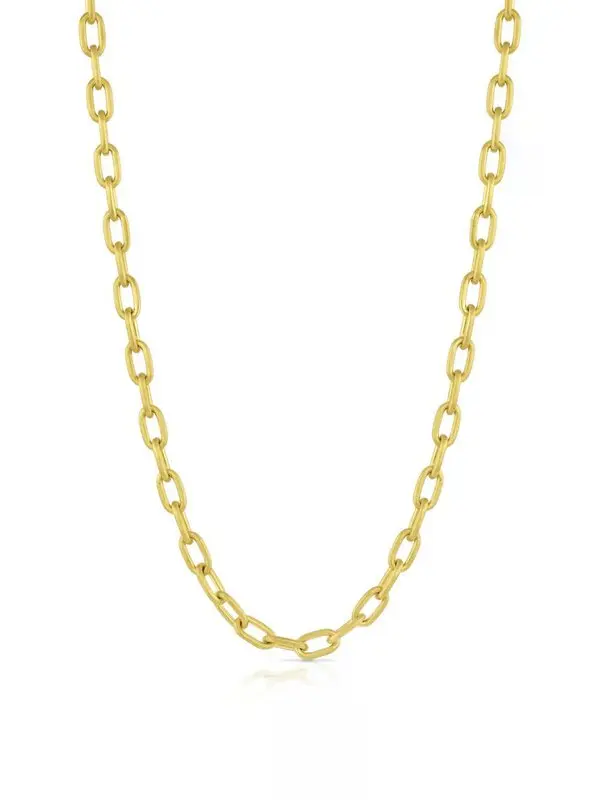 LEIGH MAXWELL 18k Yellow Oval Link Chain Necklace - Gold