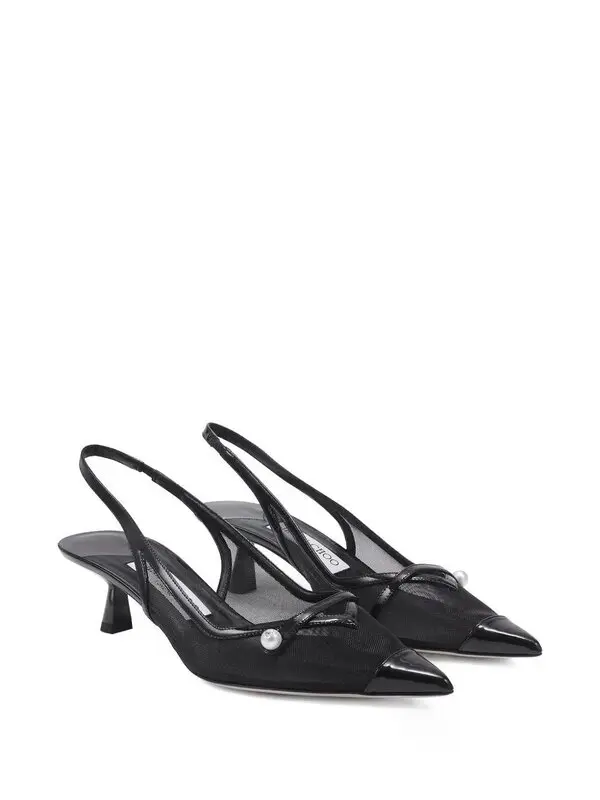 JIMMY CHOO 45mm Slingback Mesh Pumps