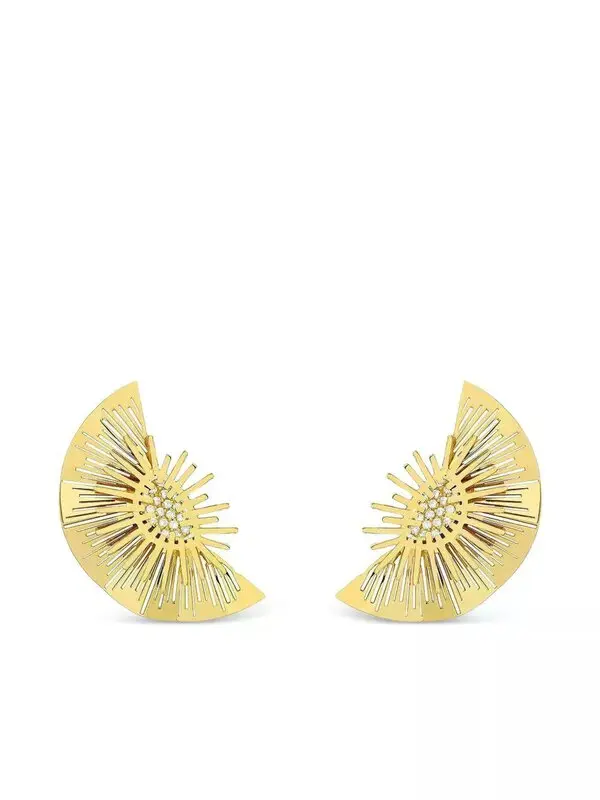 CAROL KAUFFMANN 18k Yellow Diamond Explosion Earrings - Gold