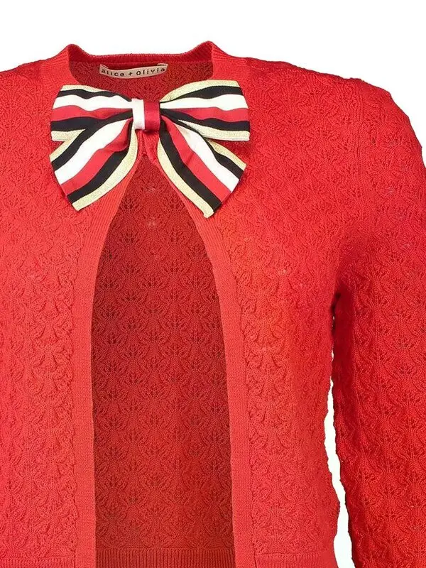 Alice + Olivia Open-front Cardigan With Bow Detailing