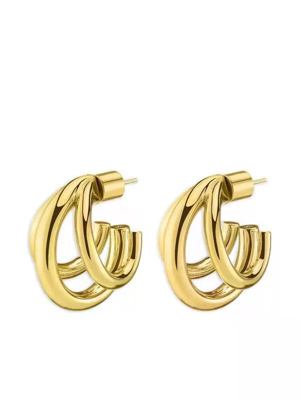 JENNIFER FISHER Triple Lilly Huggie Earrings - Gold