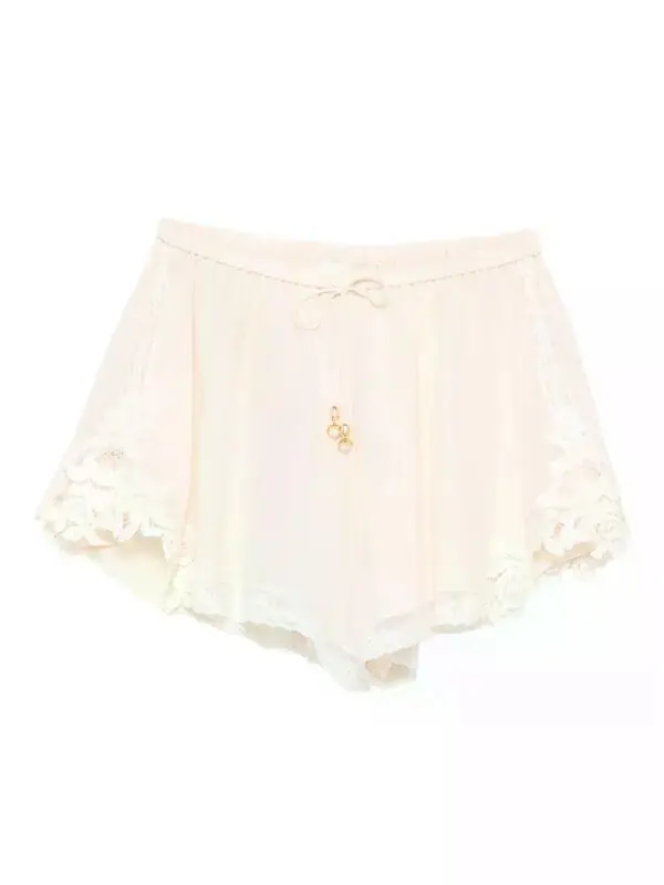 Zimmermann Lace-trimmed Shorts - Neutrals