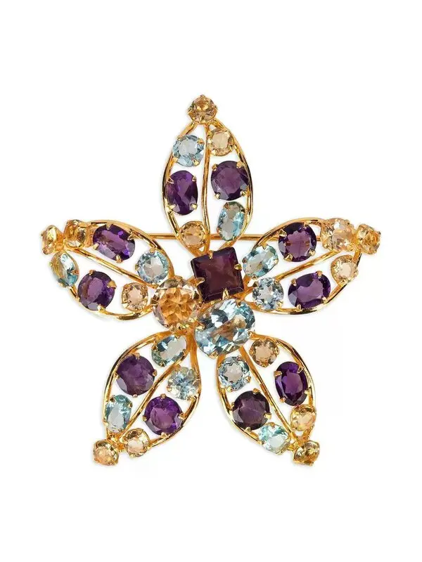 BOUNKIT JEWELRY Flower Brooch - Gold