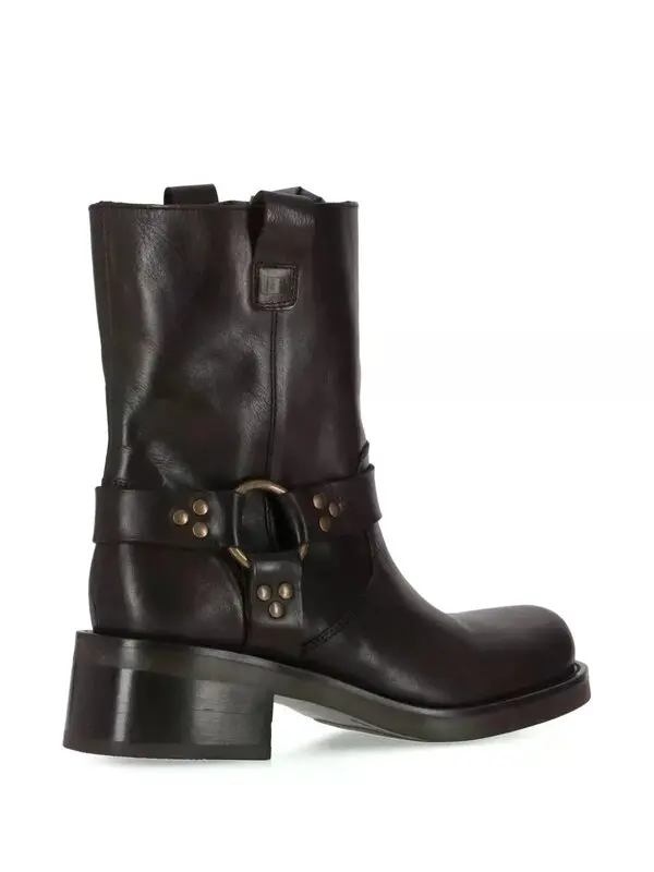P.a.r.o.s.h Leather Ankle Boots - Brown