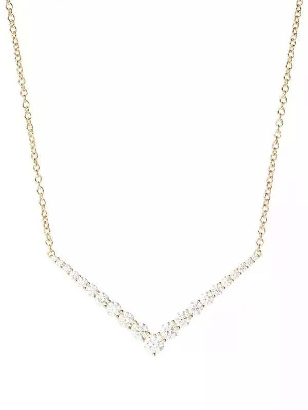 Melissa Kaye 18k Yellow Aria V Necklace - Gold