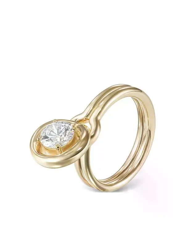 Melissa Kaye 18k Yellow Rocky Diamond Ring - Gold