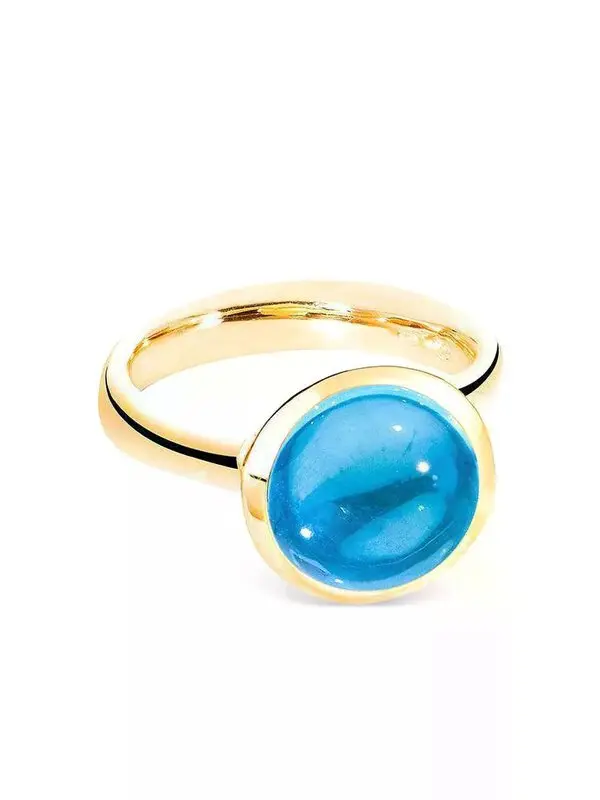 Tamara Comolli 18k Yellow Gold Bouton Swiss Topaz Ring - Blue