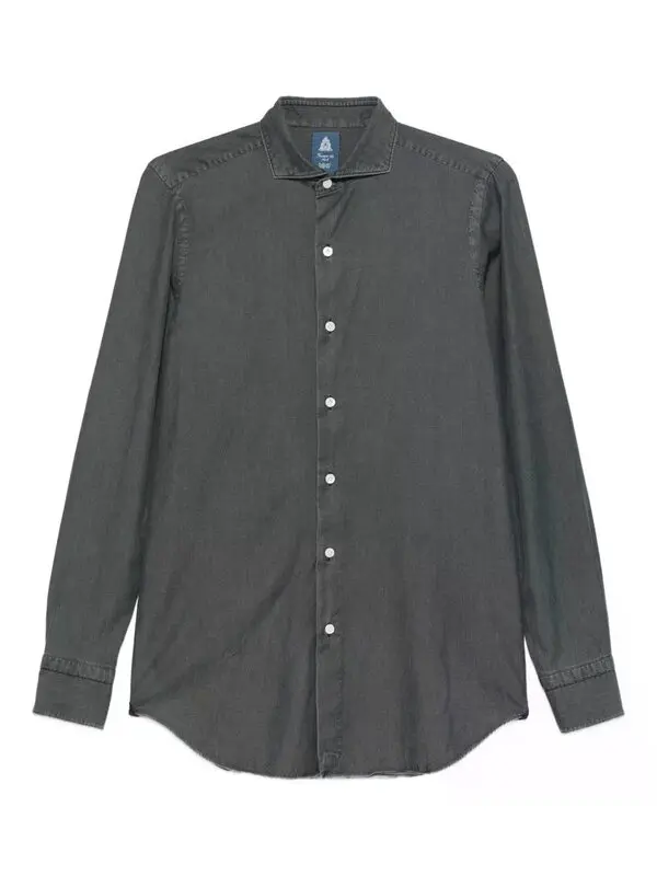 FINAMORE 1925 Milano Cotton Shirt - Grey