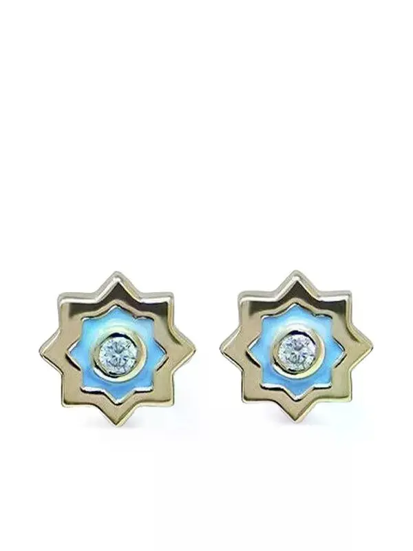 Anzie 14k Yellow Marrakesh Diamond Stud Earrings - Gold