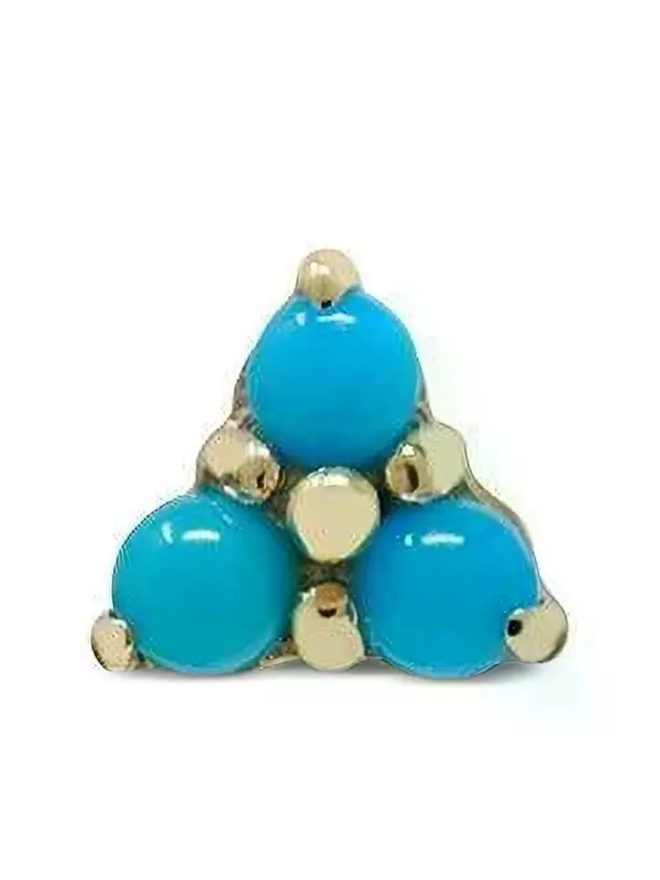 Anzie 14k Yellow Cléo Turquoise Single Earring - Gold