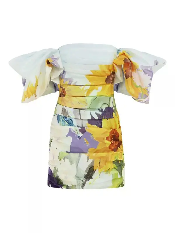 LEO LIN Sunflower Print Dress - Yellow