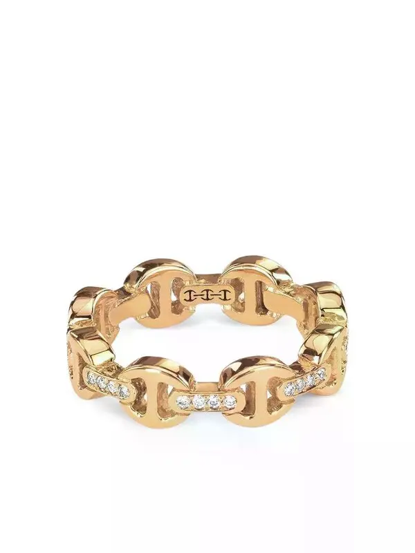 Hoorsenbuhs 18k Yellow Dame Tri-link Diamond Ring - Gold