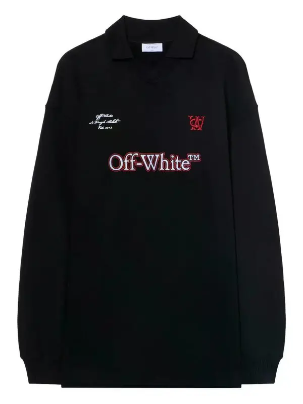Off-White Polo-collar Jersey Mini Dress