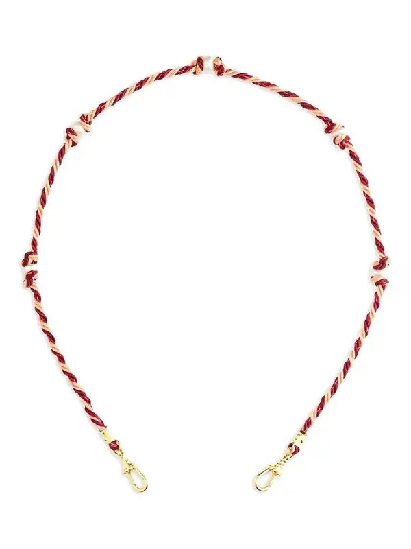 MARIE LICHTENBERG 14k Yellow Gold Mauli Necklace - Red