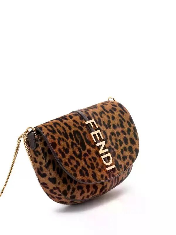 Fendi Leopard Chain Tote Bag