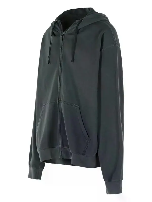 MAISON MARGIELA Zip-up Drawstring Hoodie - Grey
