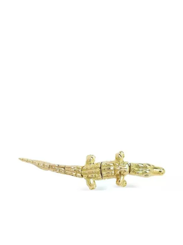 BIBI VAN DER VELDEN 18k Yellow Alligator Earring - Gold