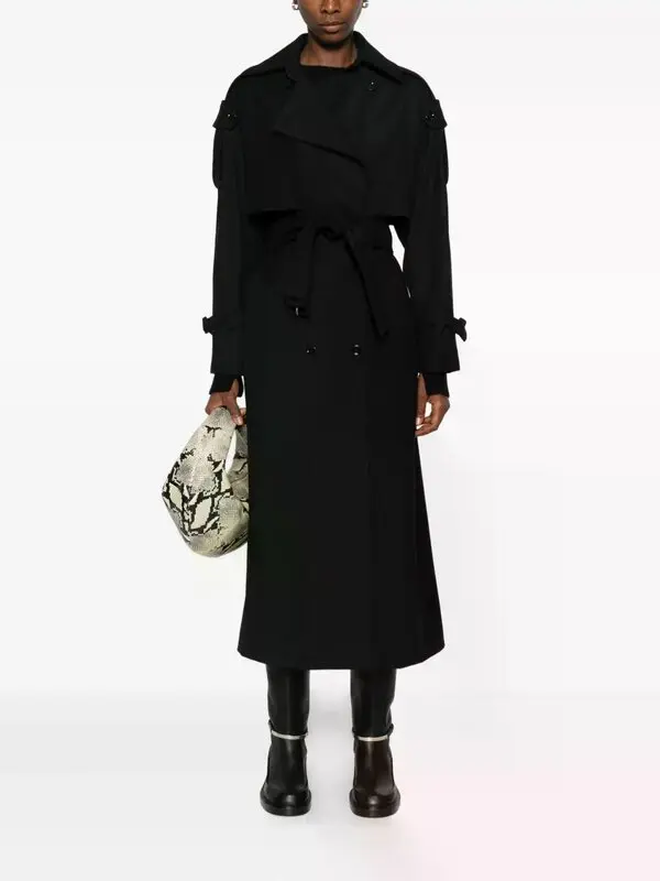 LARDINI Double-breasted Belted Trench Coat