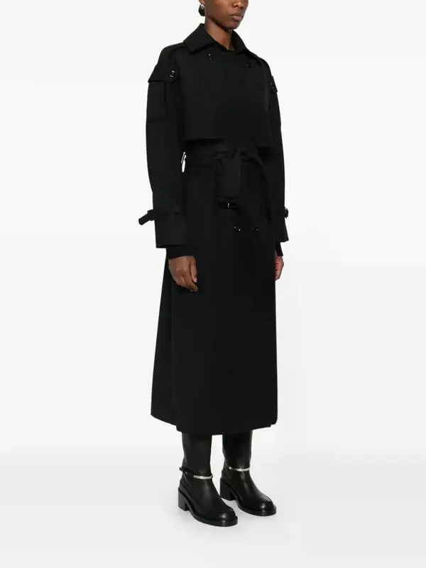 LARDINI Double-breasted Belted Trench Coat