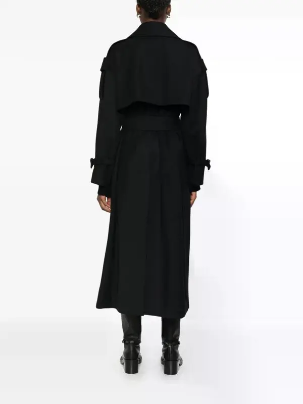 LARDINI Double-breasted Belted Trench Coat