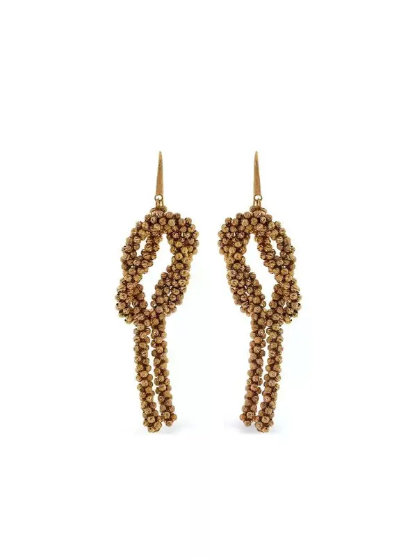 Brunello Cucinelli Knot-detail Drop Earrings - Gold