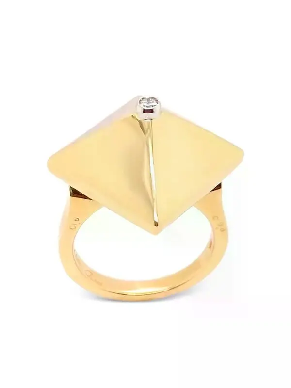 Brooks Brothers 18k Yellow Diamond Ring - Gold