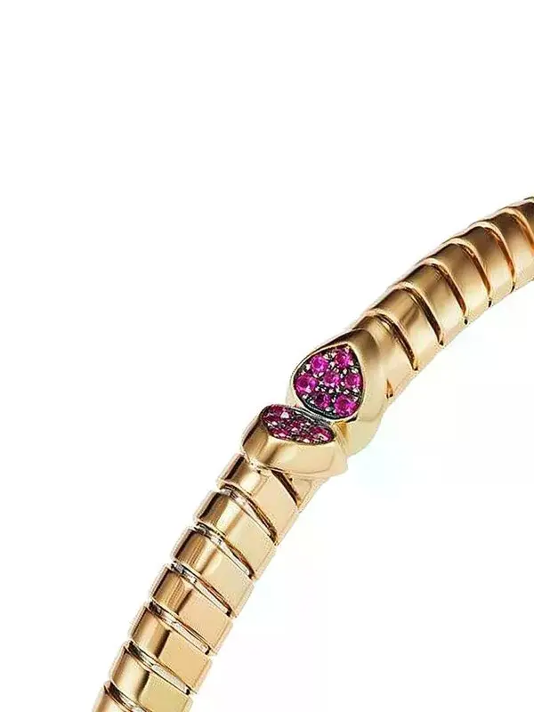 Marina B 18k Yellow Trisolina Ruby Bangle Bracelet