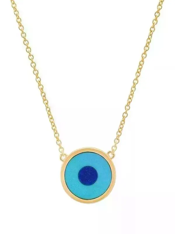 JENNIFER MEYER 18kt Yellow Evil Eye Turquoise Necklace - Gold