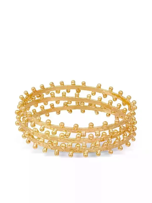 Sylvia Toledano Beaded Bangle Bracelet - Gold