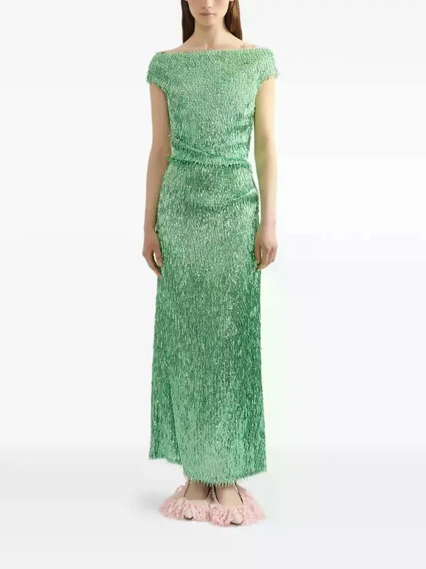 erdem green lace dress Green And Blue Abstract Print One Shoulder Cut Out Asymmetric Hem Midi Dress 16