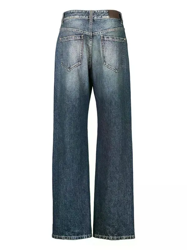 Brunello Cucinelli High-waist Wide-leg Cotton Jeans
