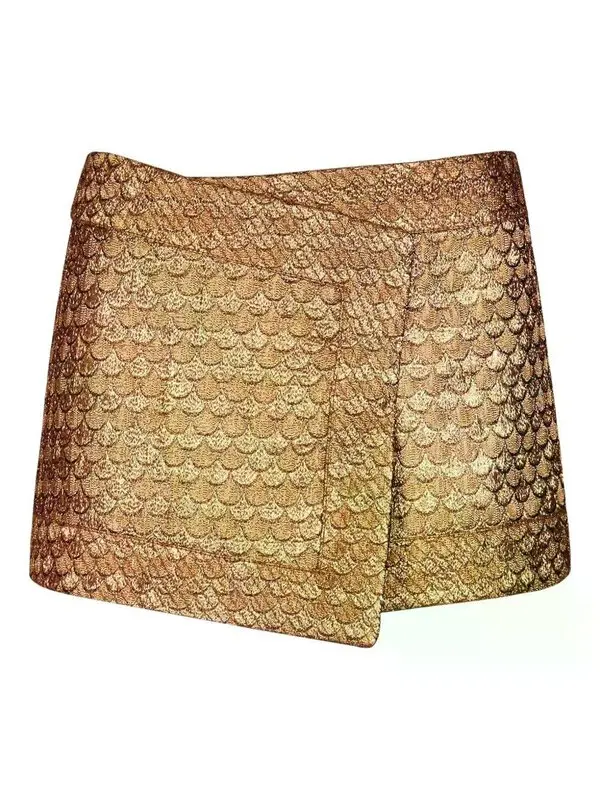 Johanna Ortiz Scale-pattern Wrap Mini Skirt