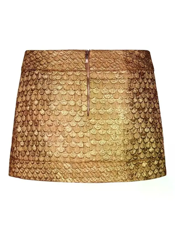 Johanna Ortiz Scale-pattern Wrap Mini Skirt
