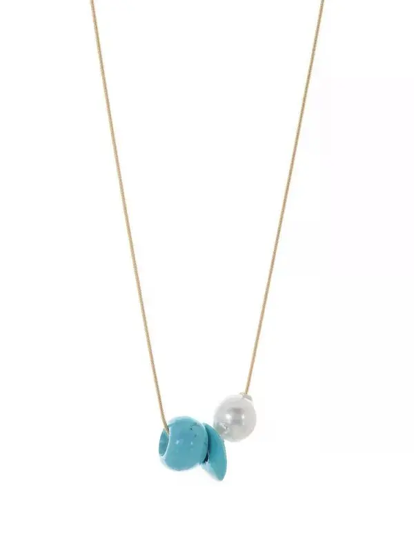 TEN THOUSAND THINGS 18k Yellow Turquoise And Pearl Necklace - Gold
