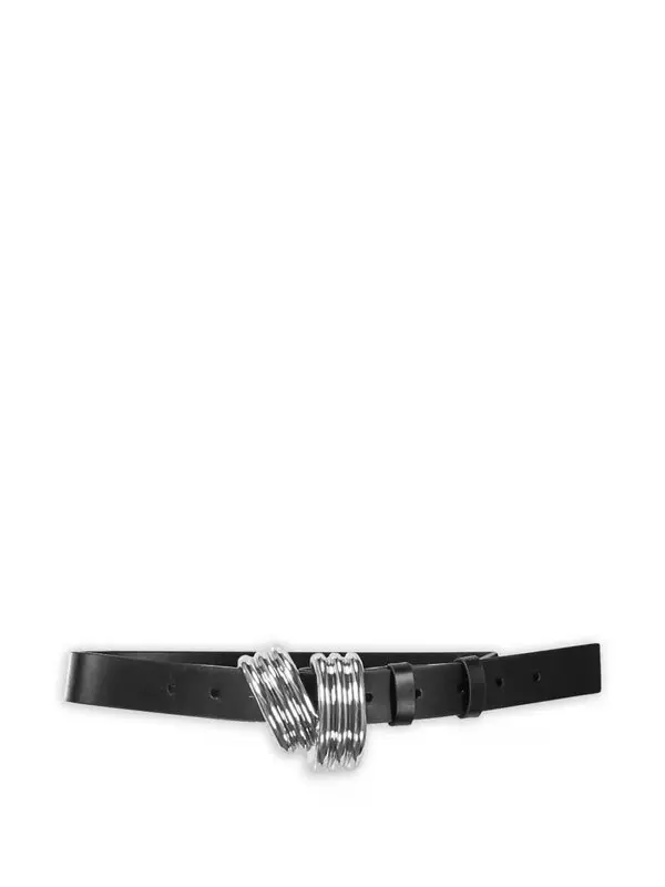 Brandon Maxwell Edythe Leather Belt - Black