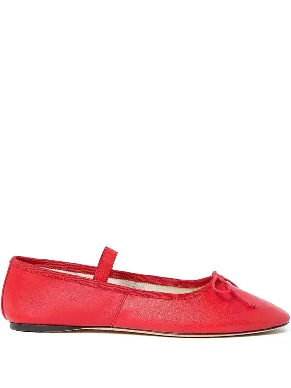 LOEFFLER RANDALL Leonie Leather Ballet Flats - Red
