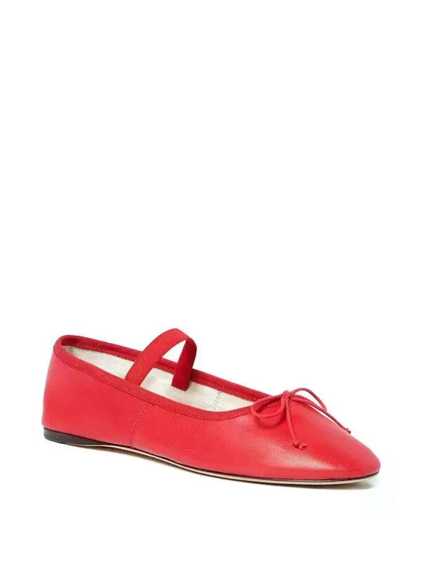 LOEFFLER RANDALL Leonie Leather Ballet Flats - Red