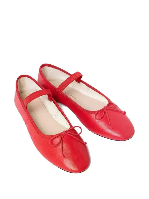 LOEFFLER RANDALL Leonie Leather Ballet Flats - Red