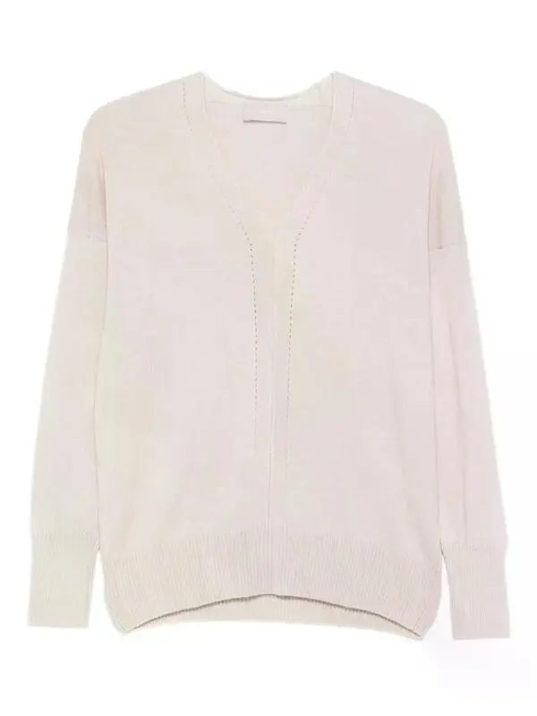 DRUMOHR V-neck Pointelle Sweater
