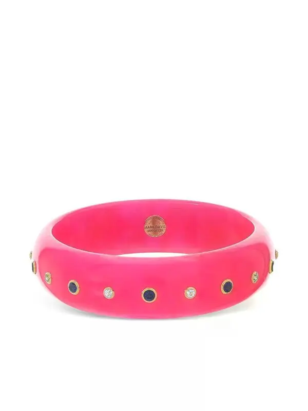 Mark Davis 18k Yellow Gold Bakelite Bracelet - Pink