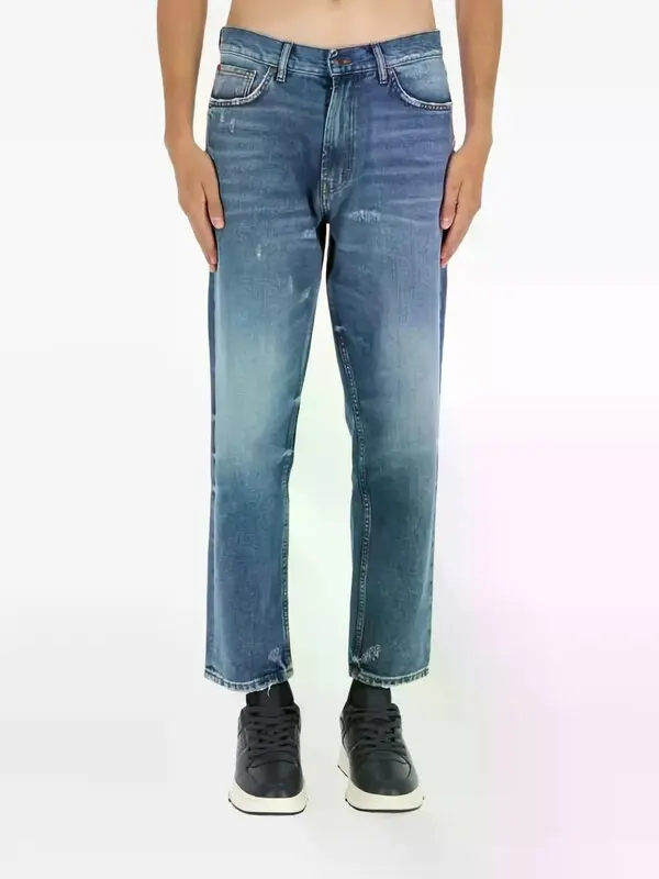 Hugo Distressed Logo Patch Jeans