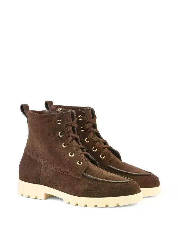Santoni Suede Lace-up Boots