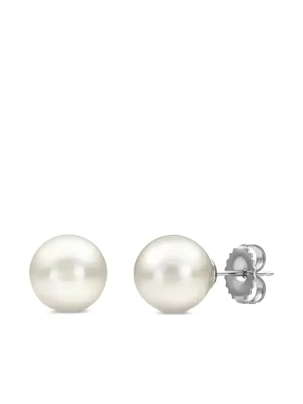 BAGGINS Akoya Pearl Stud Earrings - Silver