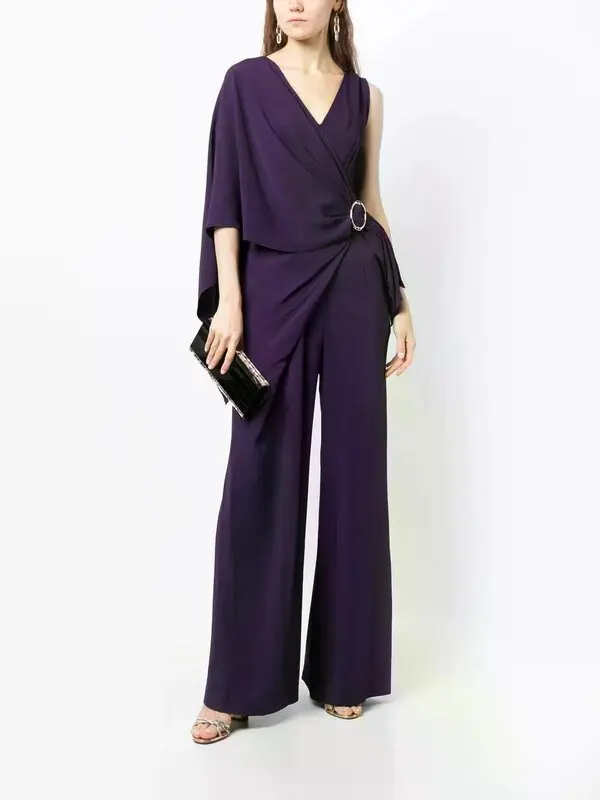 Alberta Ferretti Draped-detail Sleeveless Jumpsuit