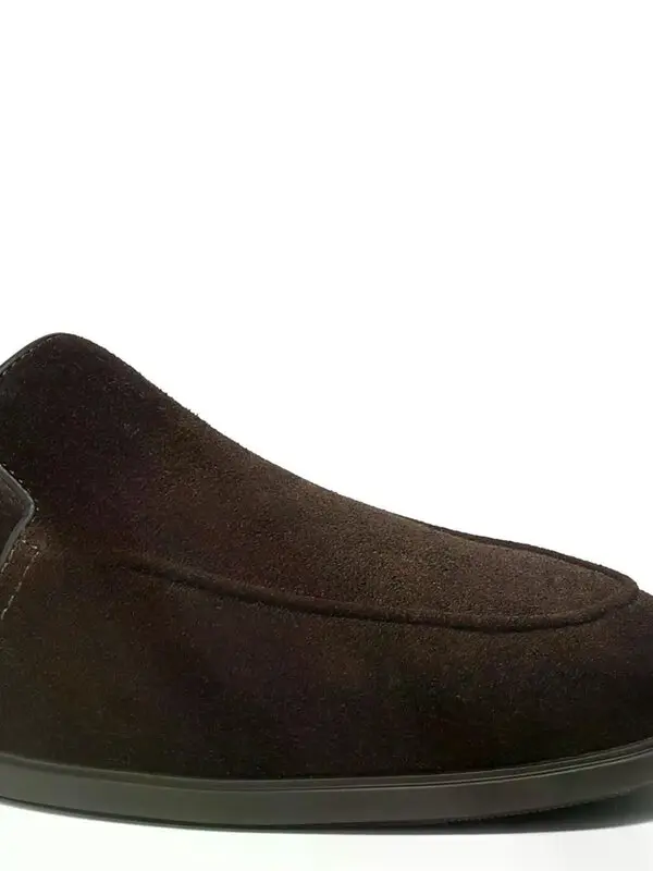 Santoni Suede Panelled Loafers