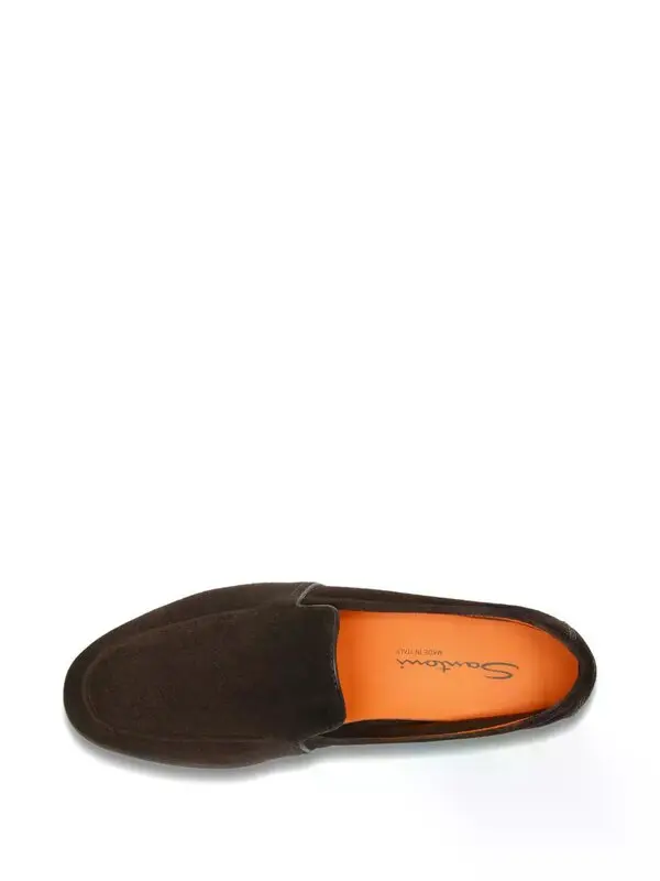 Santoni Suede Panelled Loafers