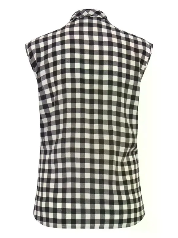 MAISON COMMON Gingham-check Blouse