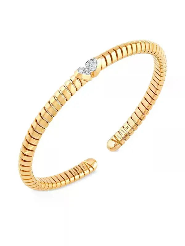 Marina B 18k Yellow Trisolina Diamond Bangle Bracelet - Gold