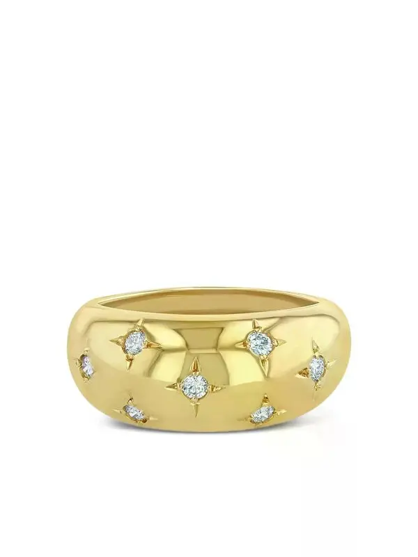 Zoe Chicco 14k Yellow Medium Aura Diamond Ring - Gold